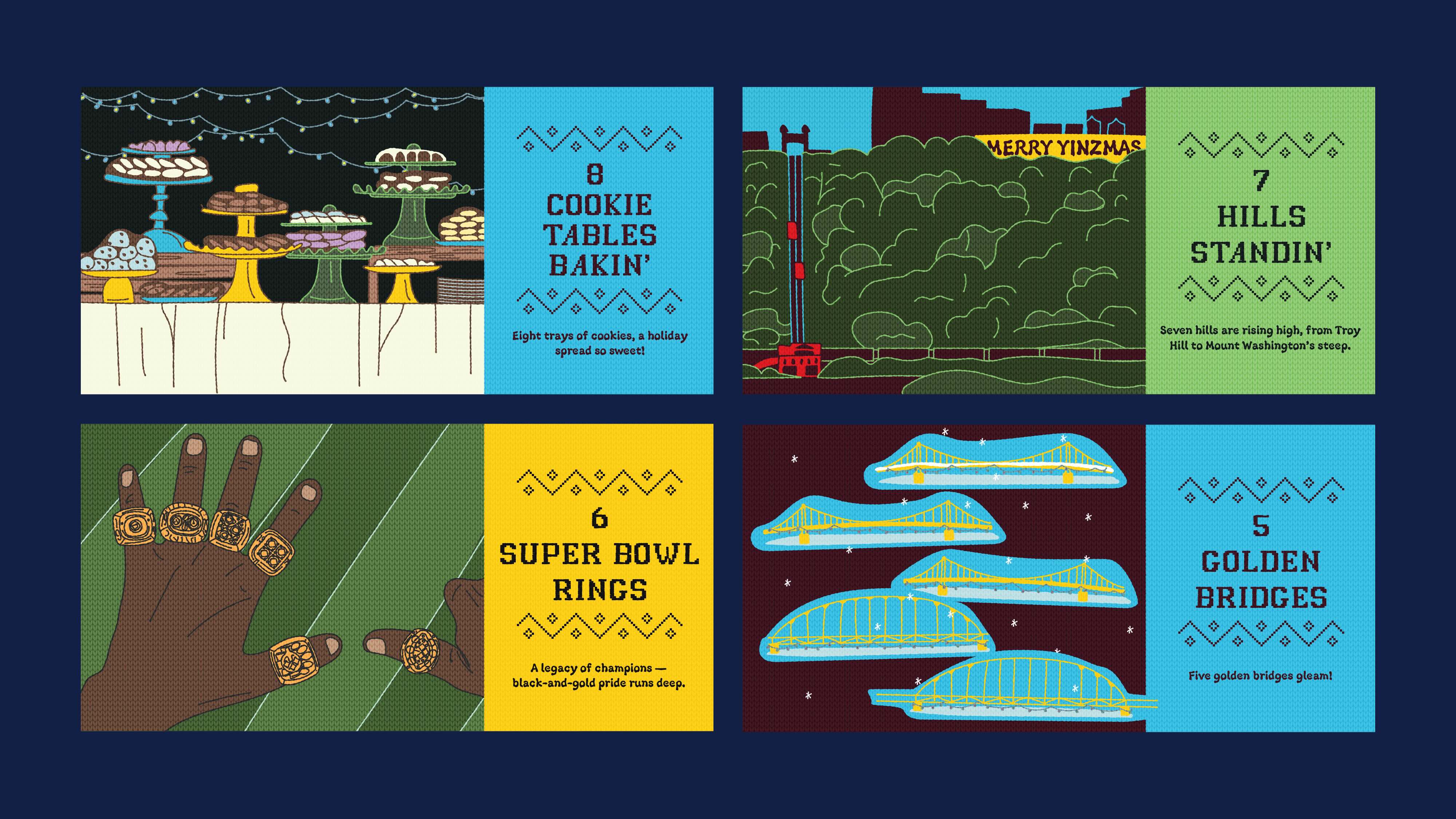 Wall-to-Wall Studios Designs 12 Days of Yinzmas for Pittsburgh Downtown Partnership | Wall-to ...